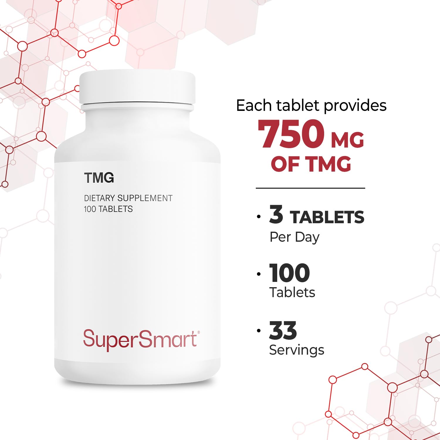 2250 mg TMG for optimal health