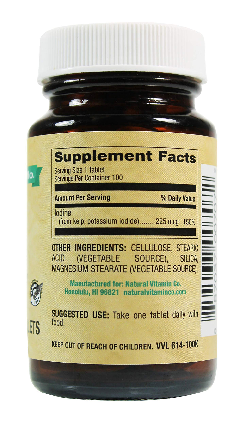 225mcg iodine for daily wellness