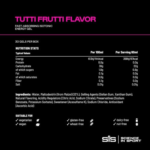 22g carbs energy boost gel