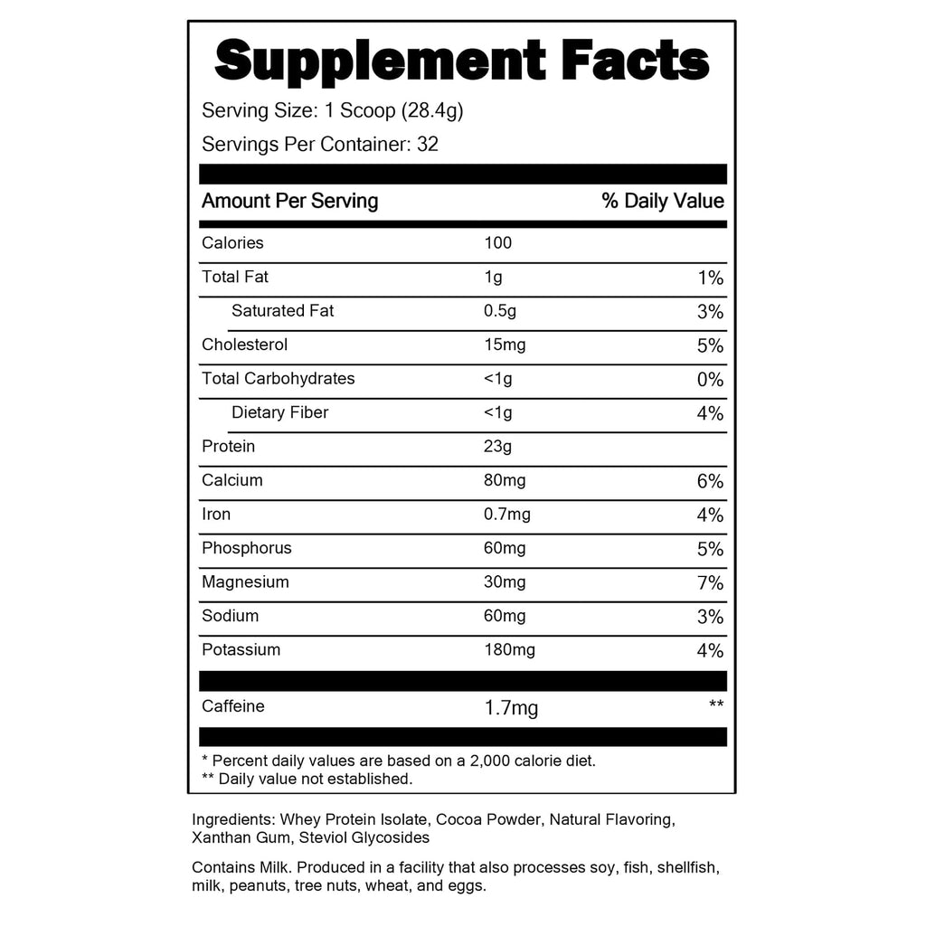 23g protein per serving isolate