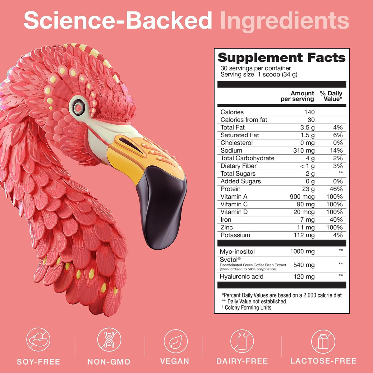23g protein per serving vegan option