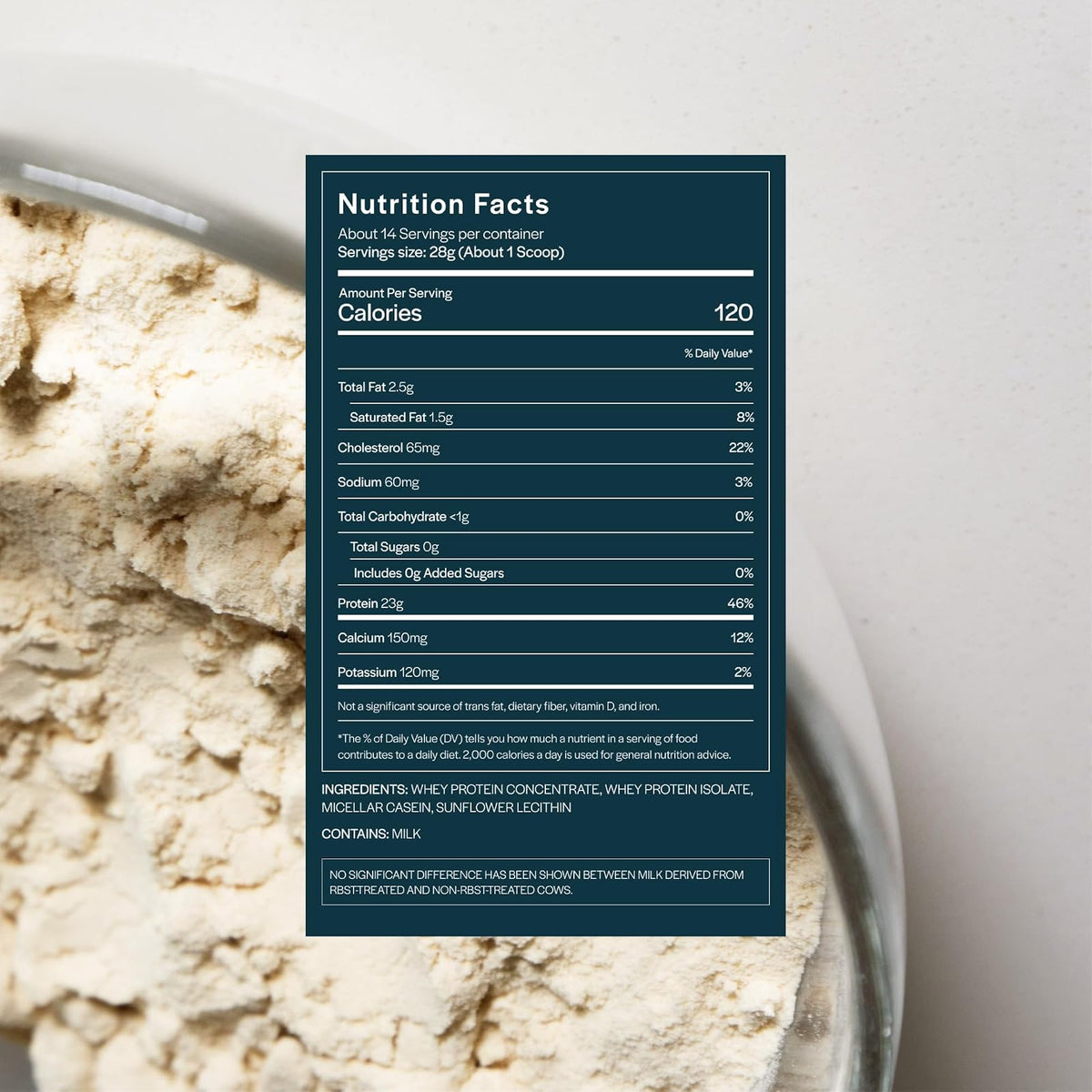 23g protein per serving whey