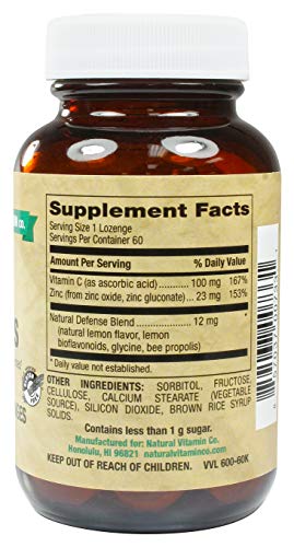 23mg zinc per lozenge