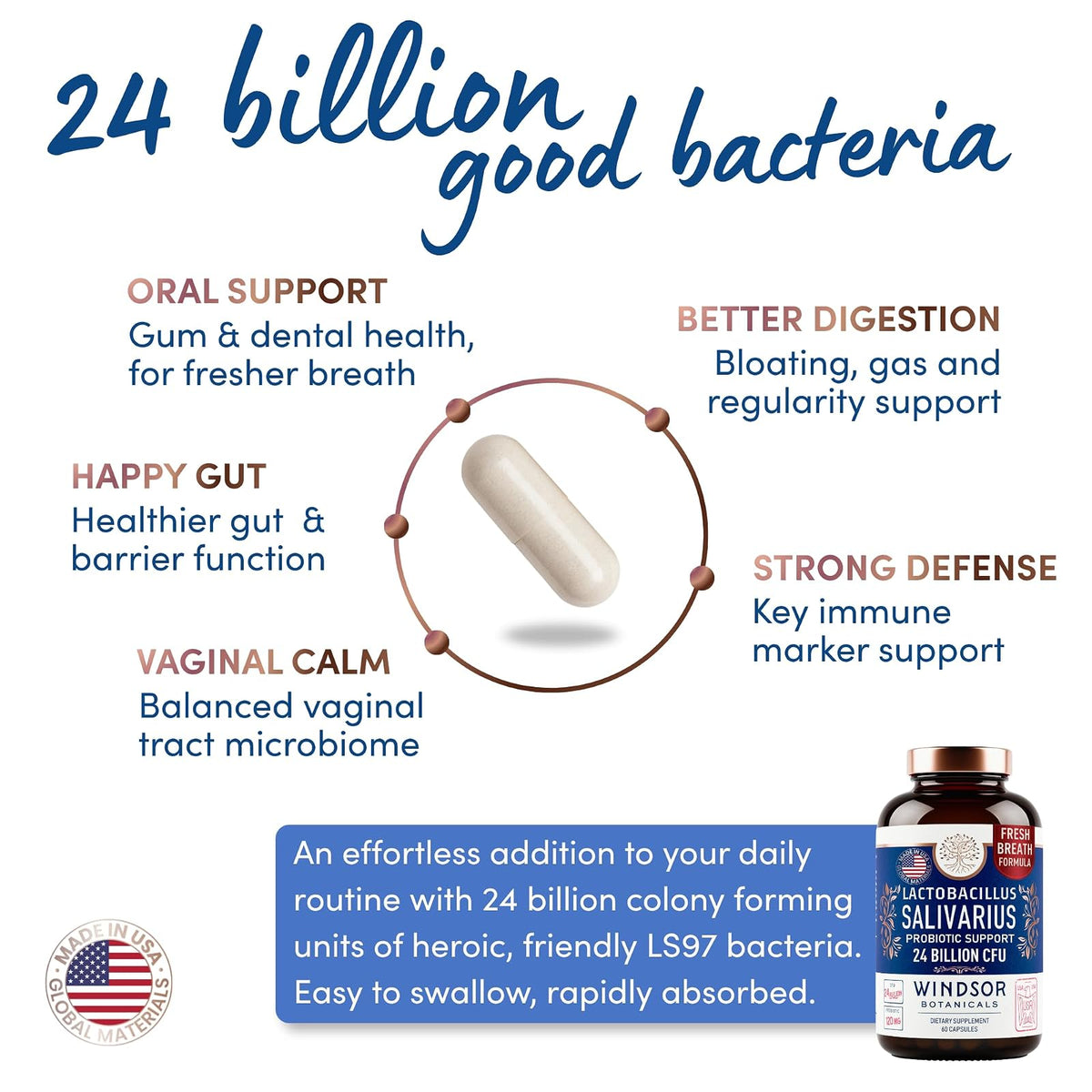 24 billion CFU dental health support