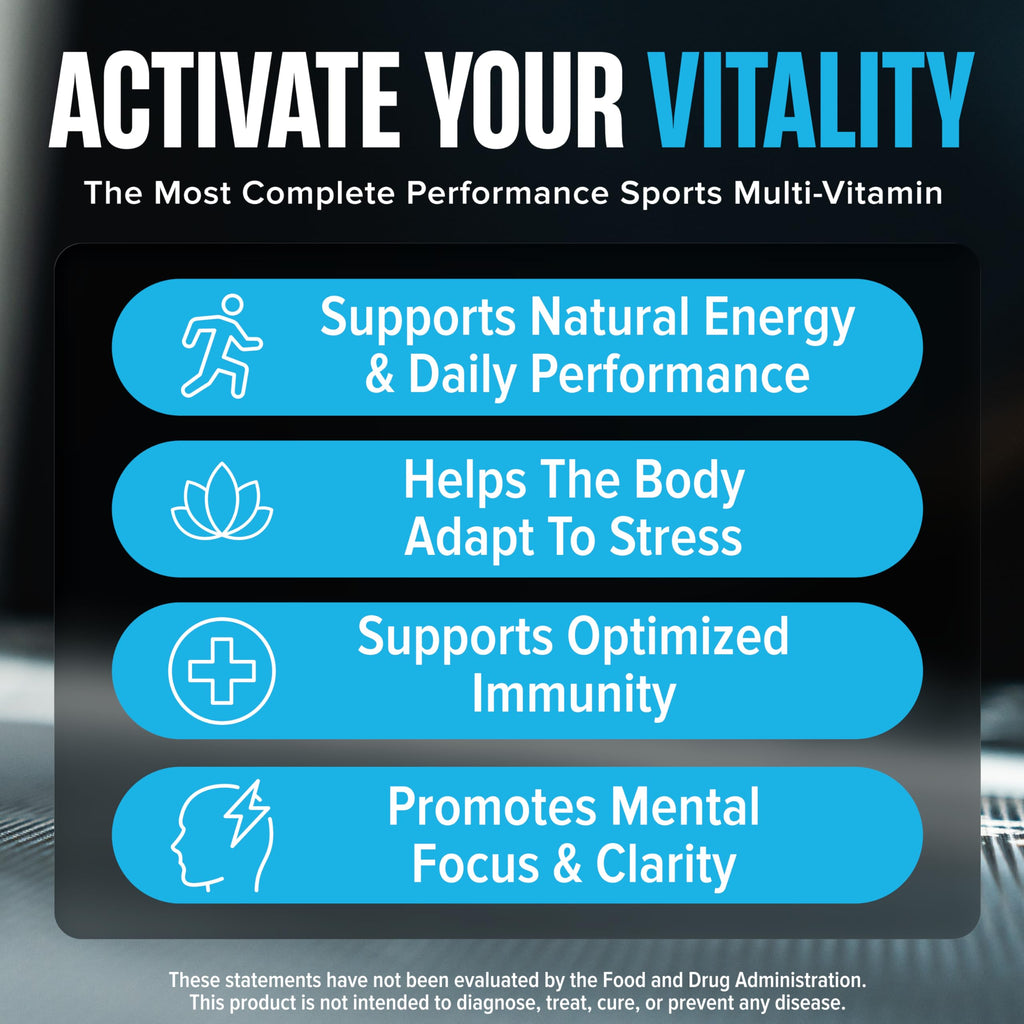 24 essential vitamins for active men