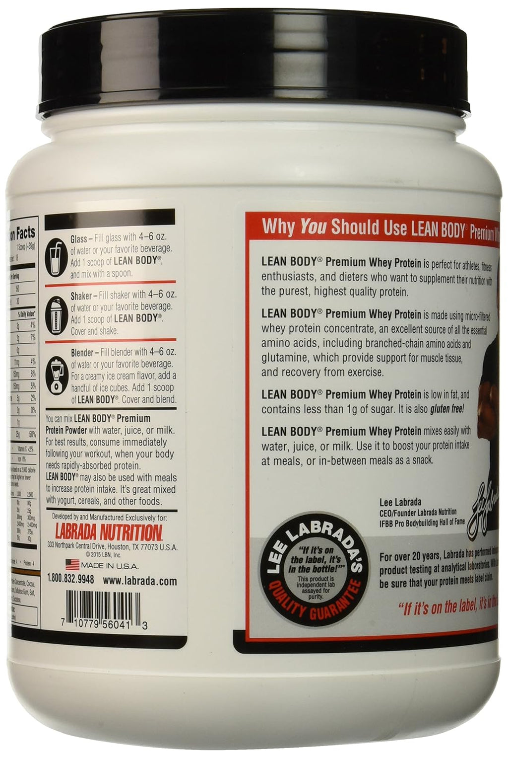 24 ounce Labrada protein supplement