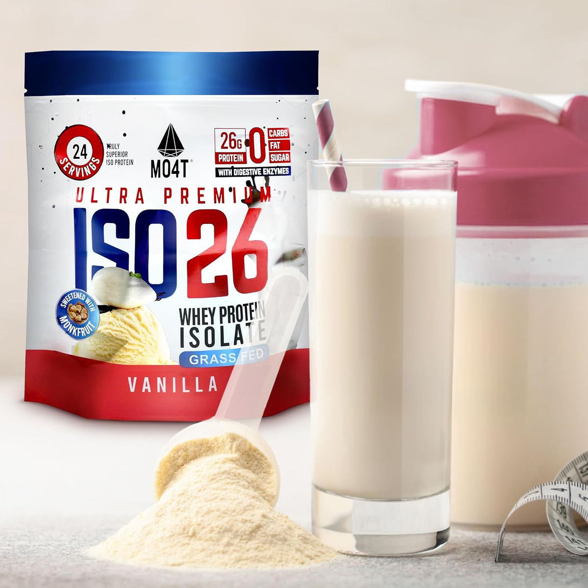 24 servings of whey protein