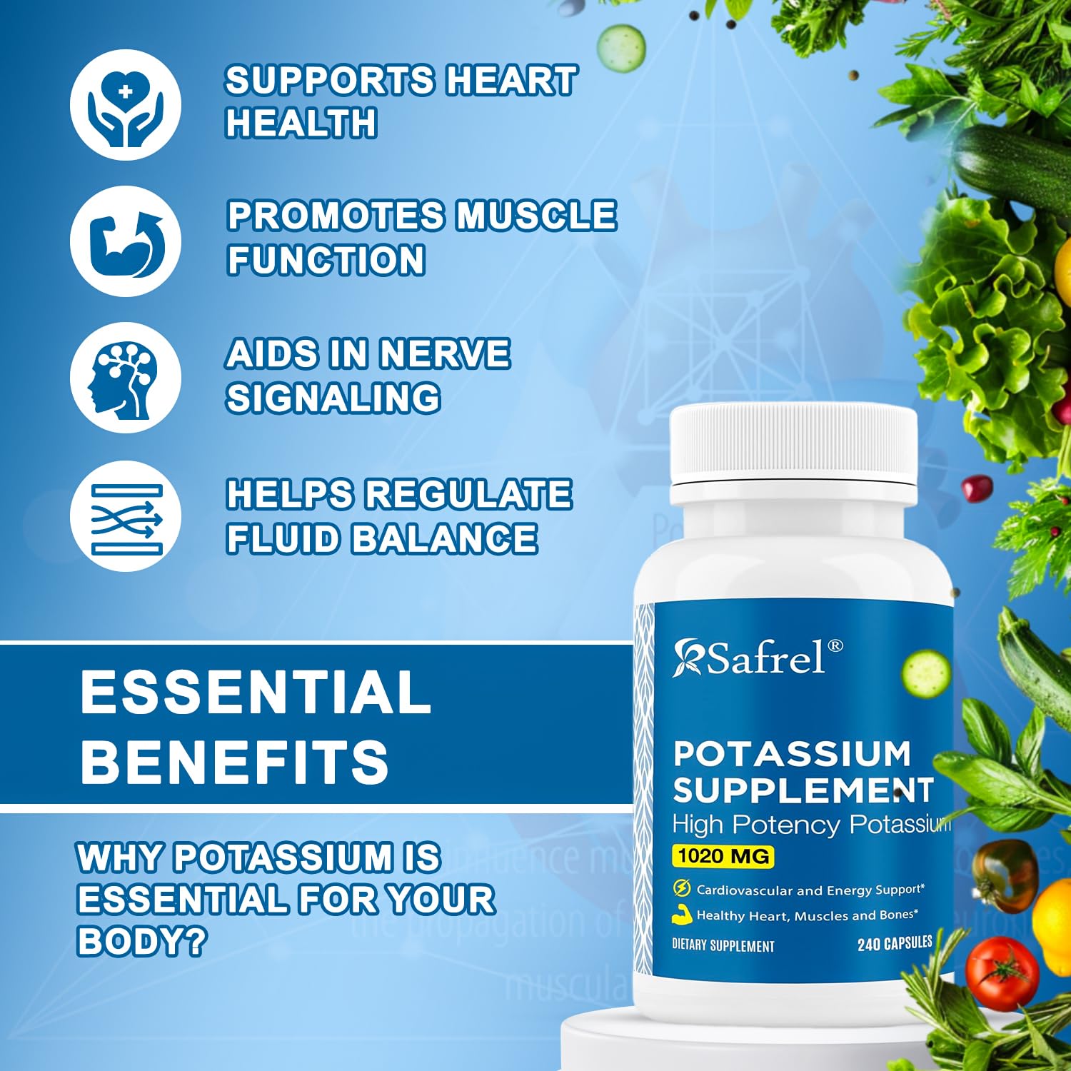 240 capsules for daily potassium