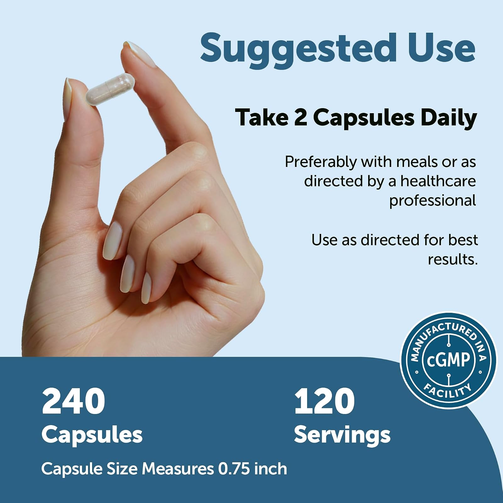 240 capsules for daily zinc intake