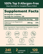 240 capsules for long-lasting supply