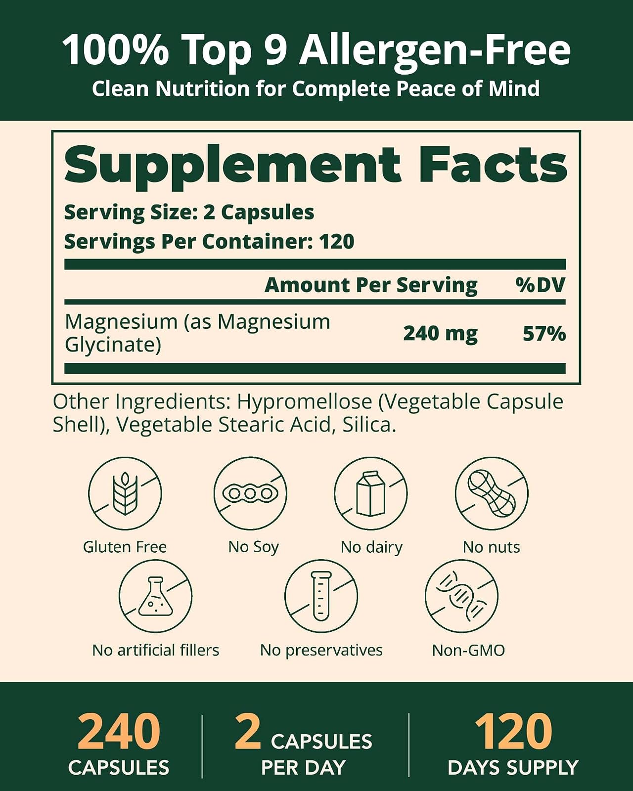 240 capsules for long-lasting supply