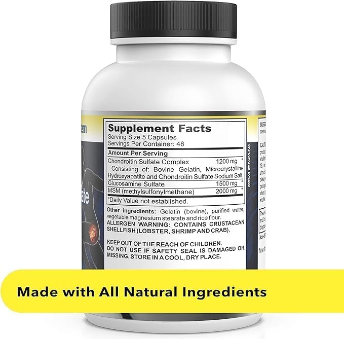 240 capsules glucosamine for joint health