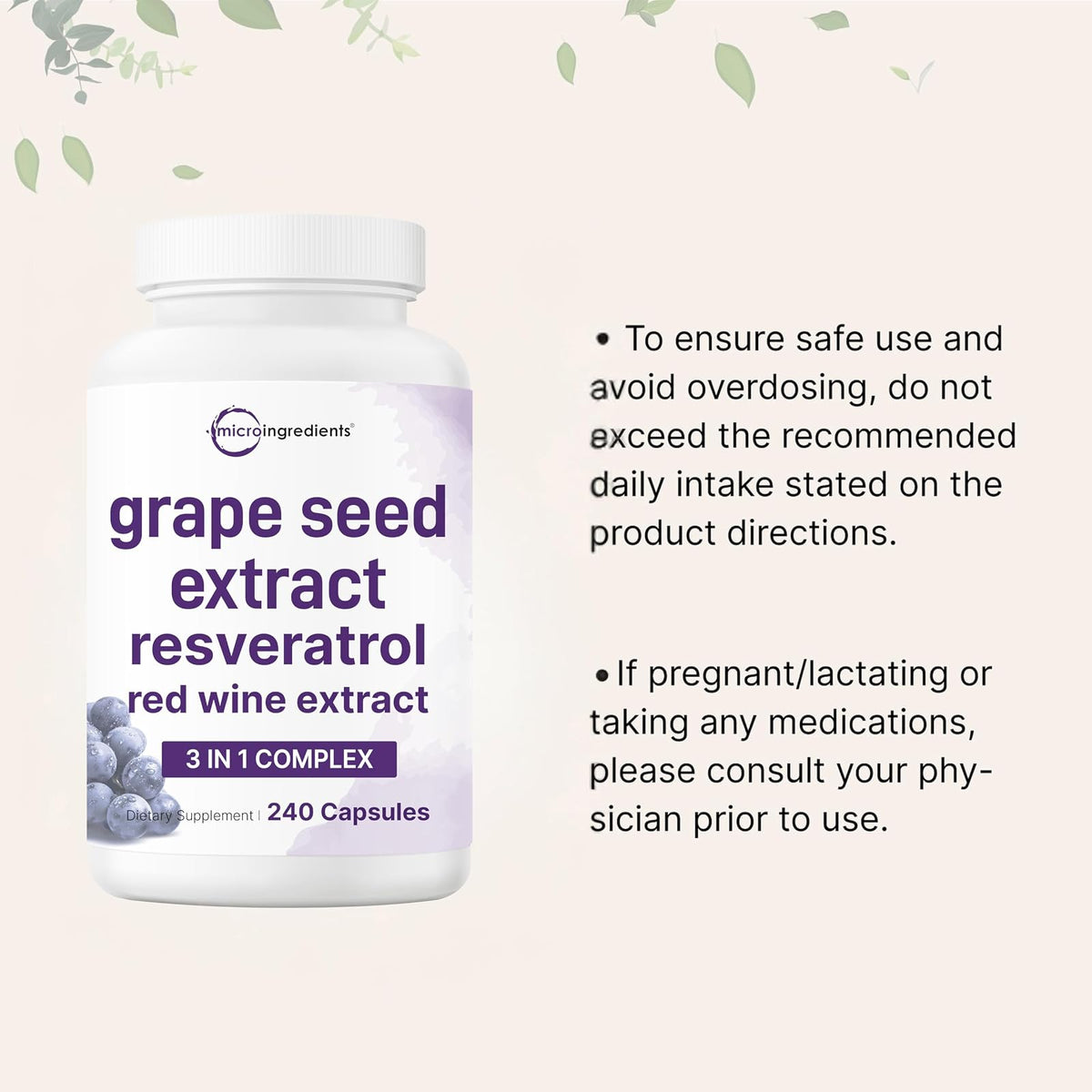 240 capsules grape seed extract value