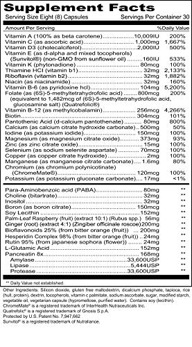 240 capsules of blended vitamins