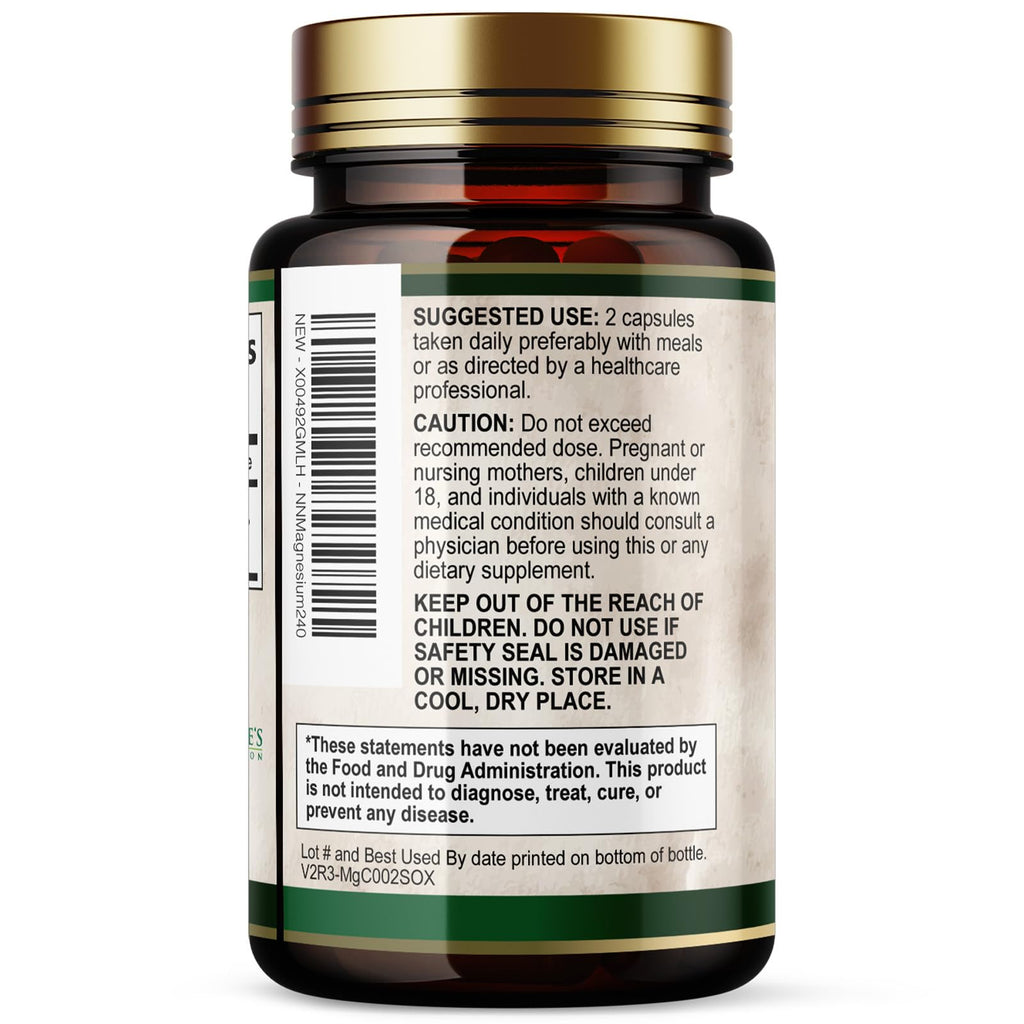 240 capsules of magnesium citrate