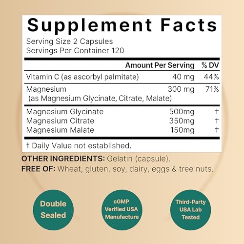 240 capsules of magnesium for daily use