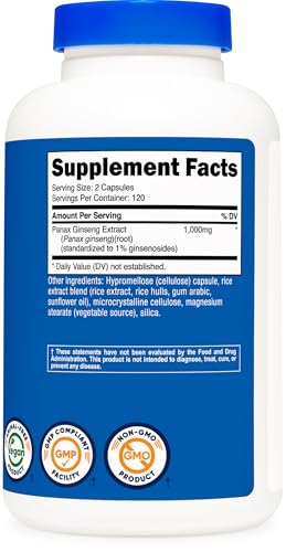 240 capsules of Panax Ginseng for longevity