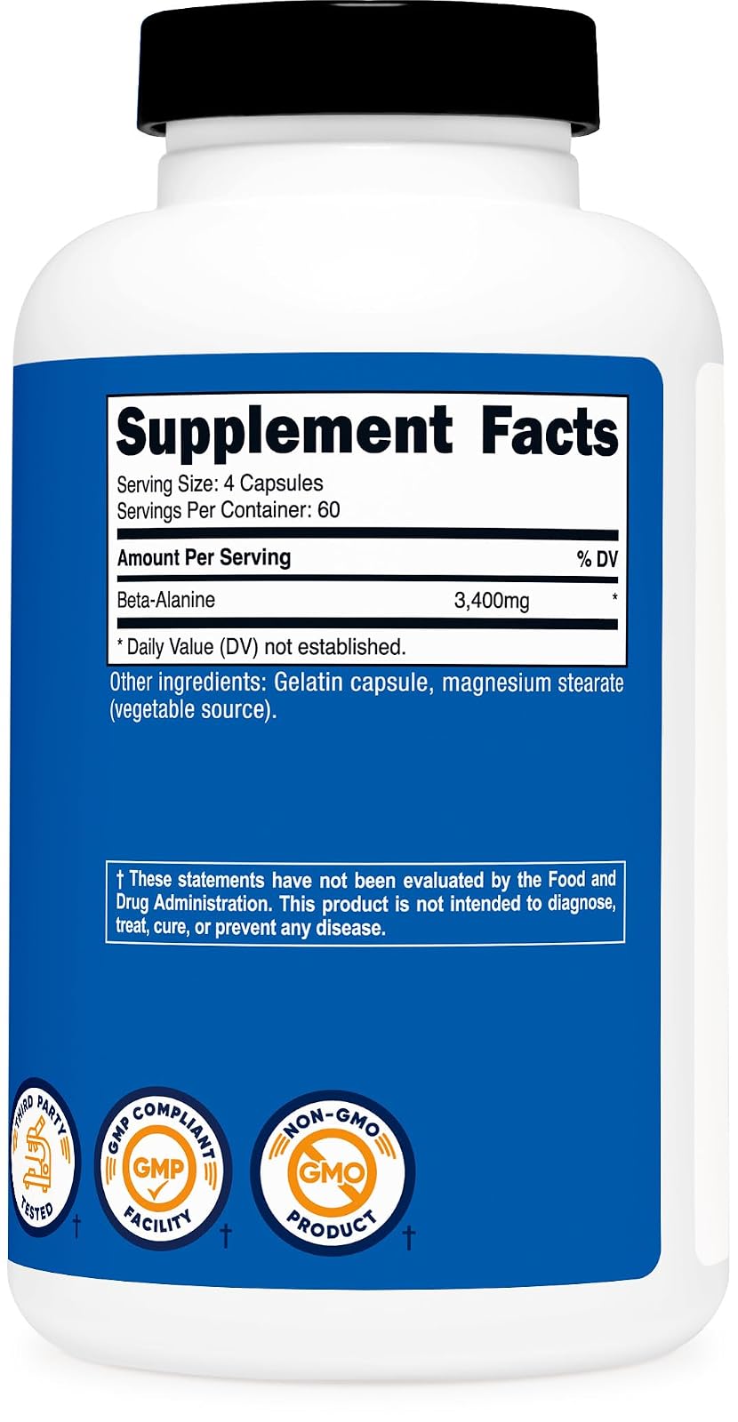 240 capsules of pre-workout Beta-Alanine