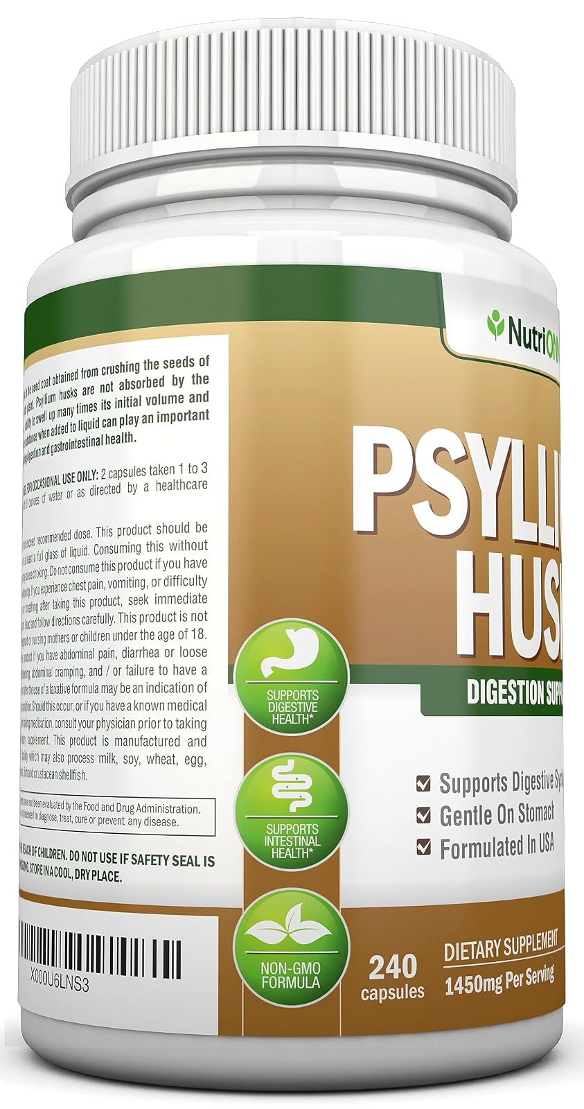 240 capsules of psyllium husk
