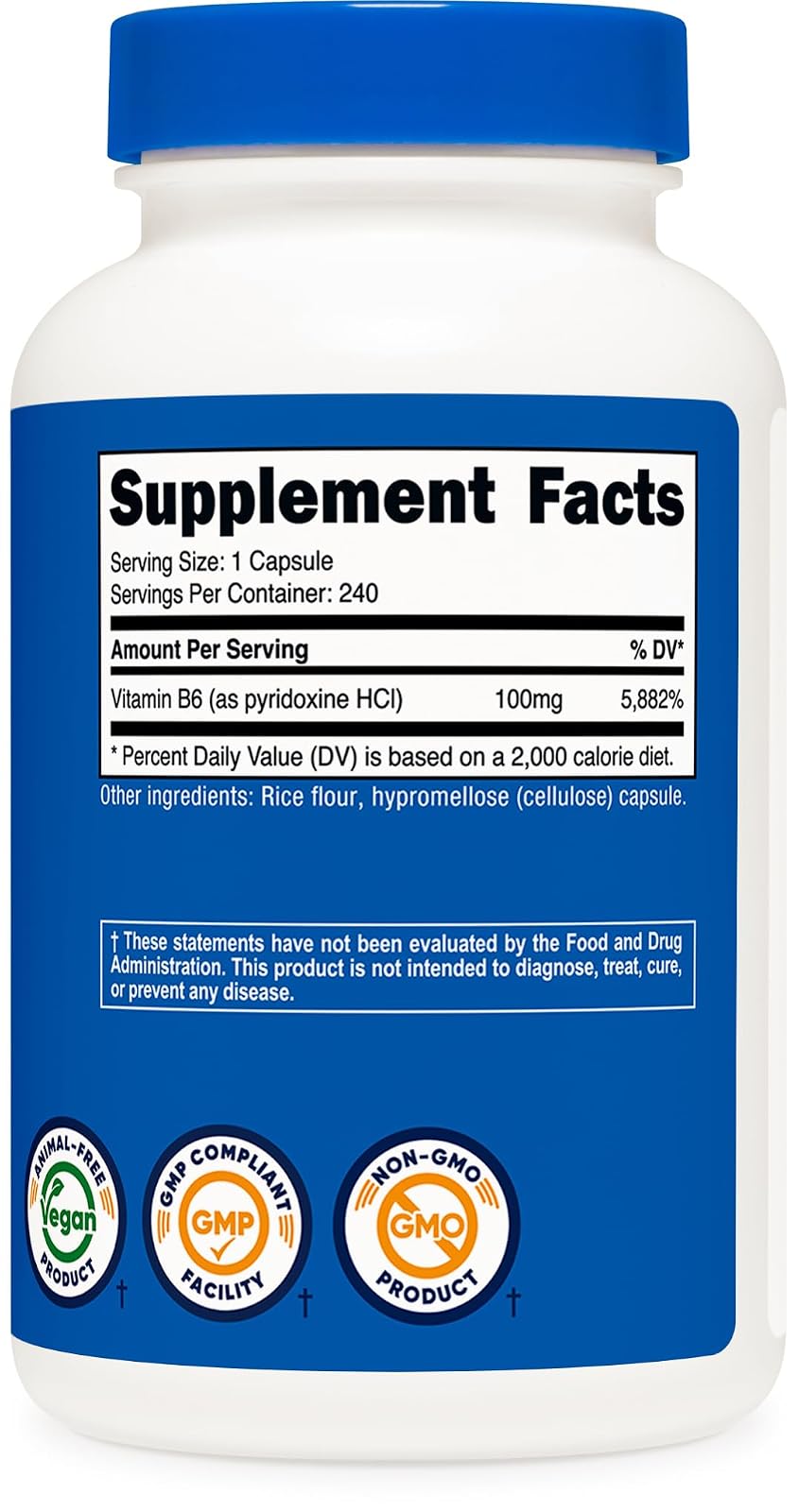 240 capsules of Vitamin B6 value