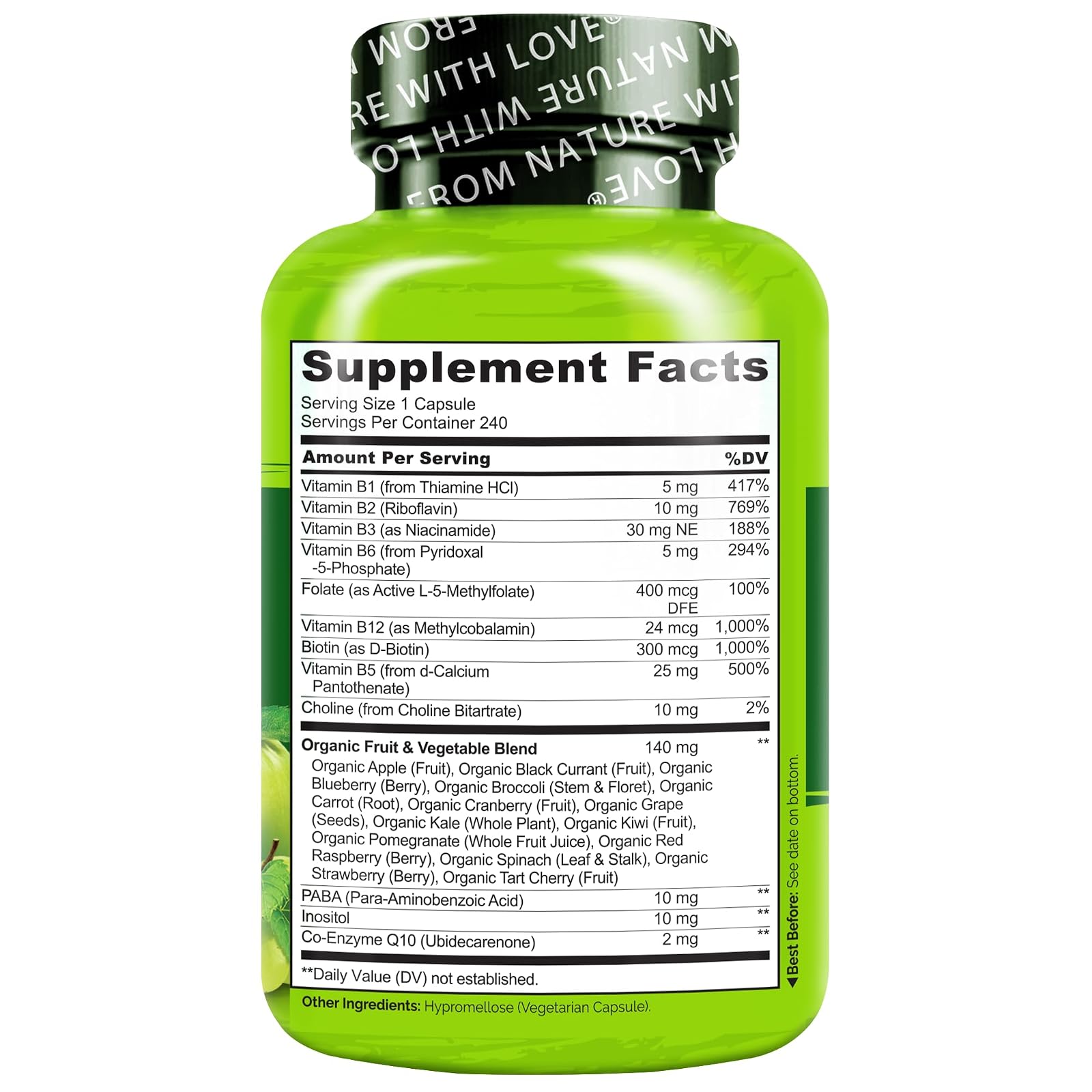240 capsules vitamin b complex