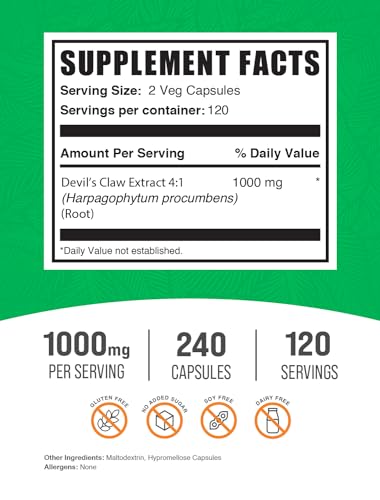 240 count Devil's Claw capsules