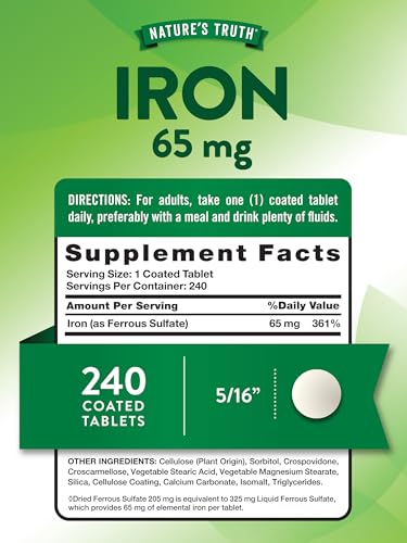 240 count iron tablets for health
