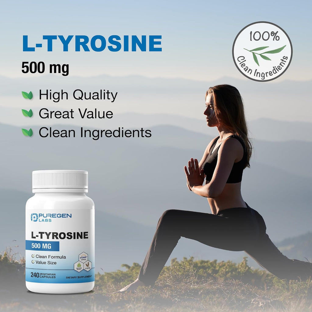 240 count l-tyrosine vegetable capsules
