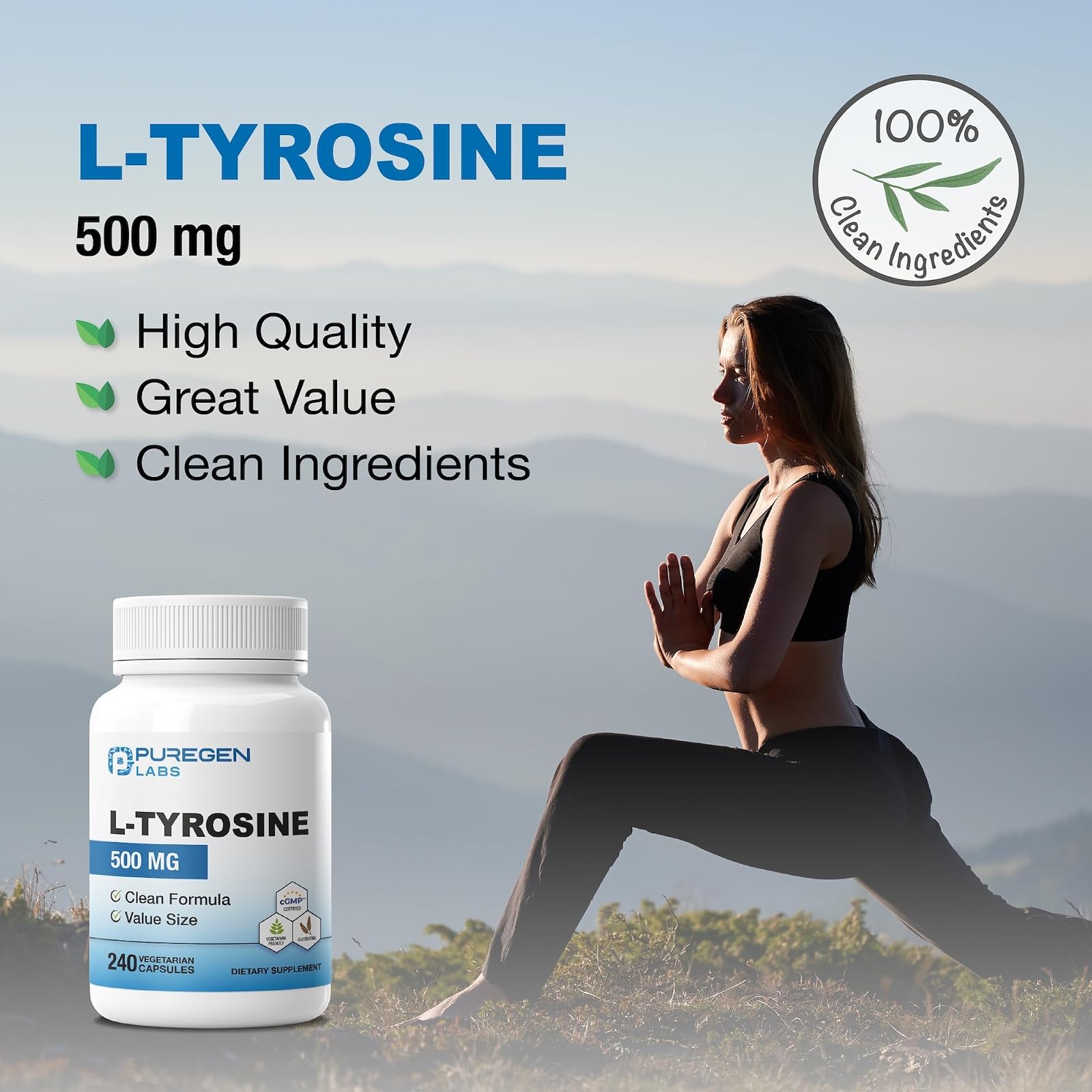 240 count l-tyrosine vegetable capsules