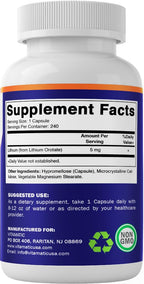 240 count Lithium Orotate for longevity