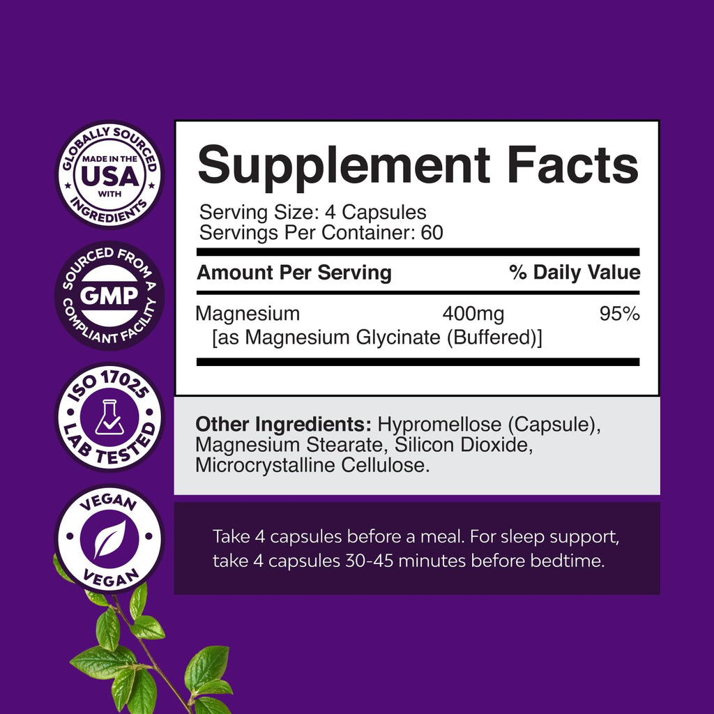240 count magnesium capsules for daily use