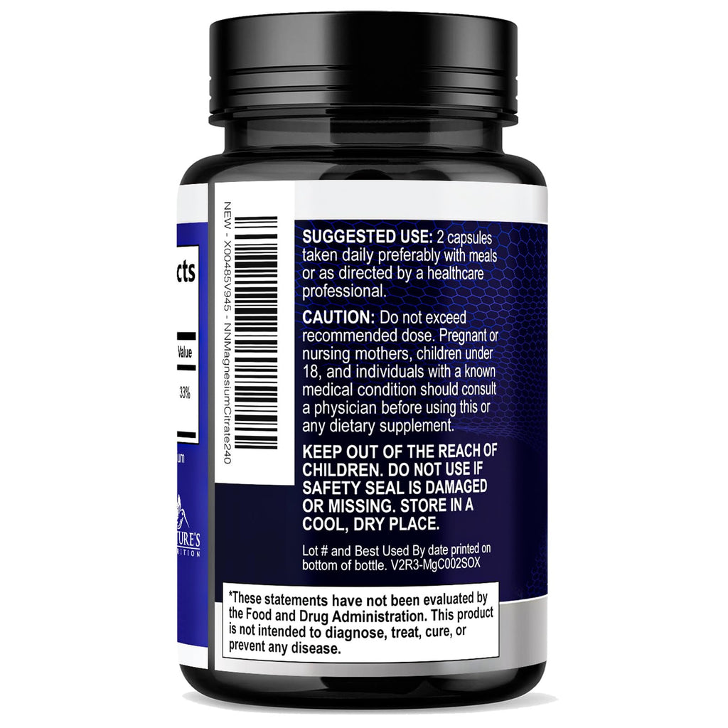 240 count magnesium citrate supply
