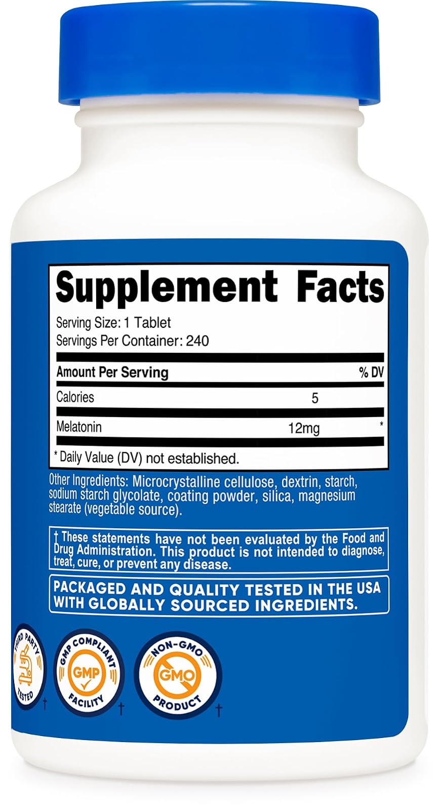 240 count melatonin for restful nights