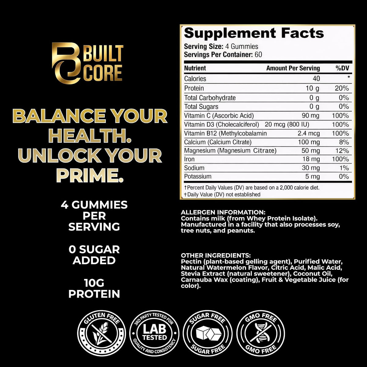240 count protein gummy jar