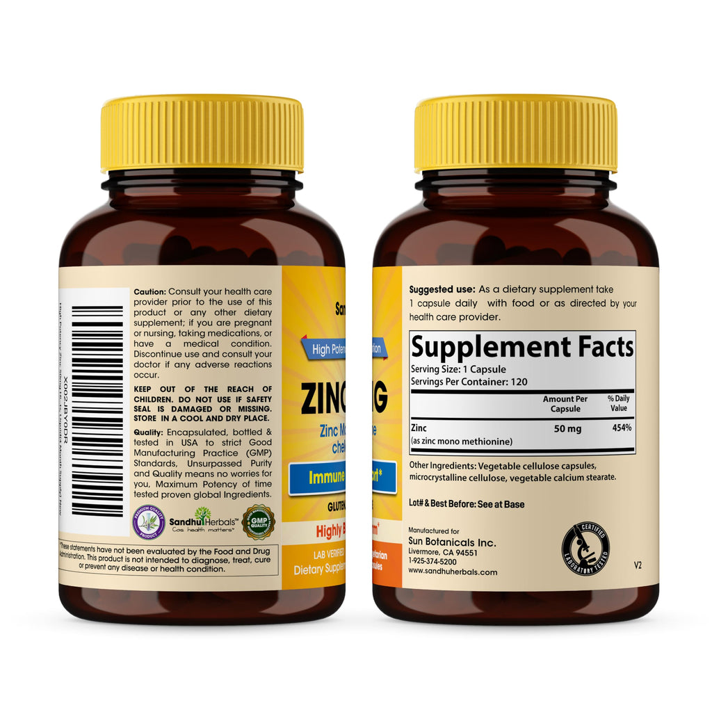 240 count zinc supplement bottle