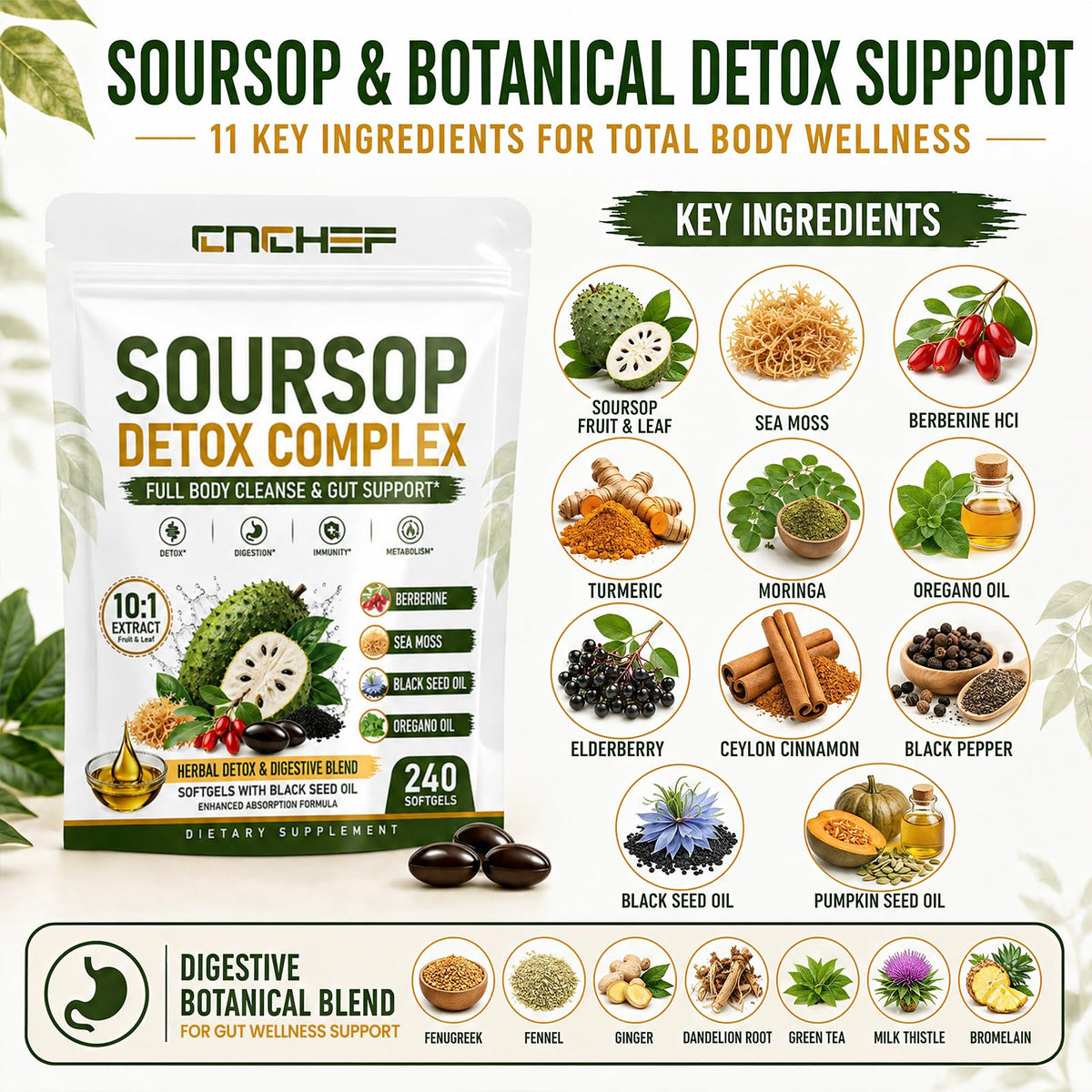 240 liquid softgels for cleansing