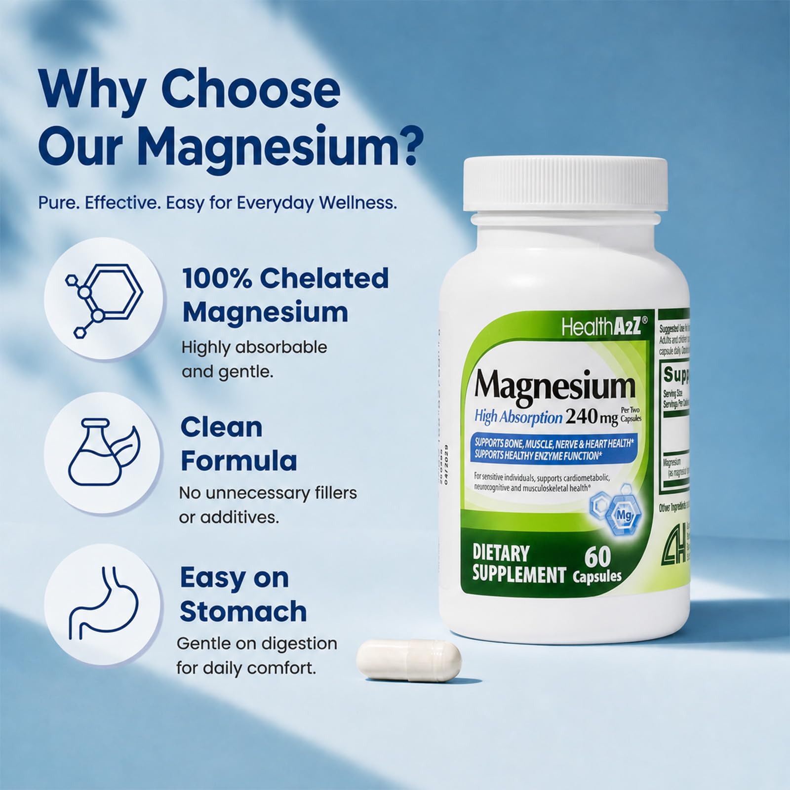 240 mg magnesium supplement for relaxation