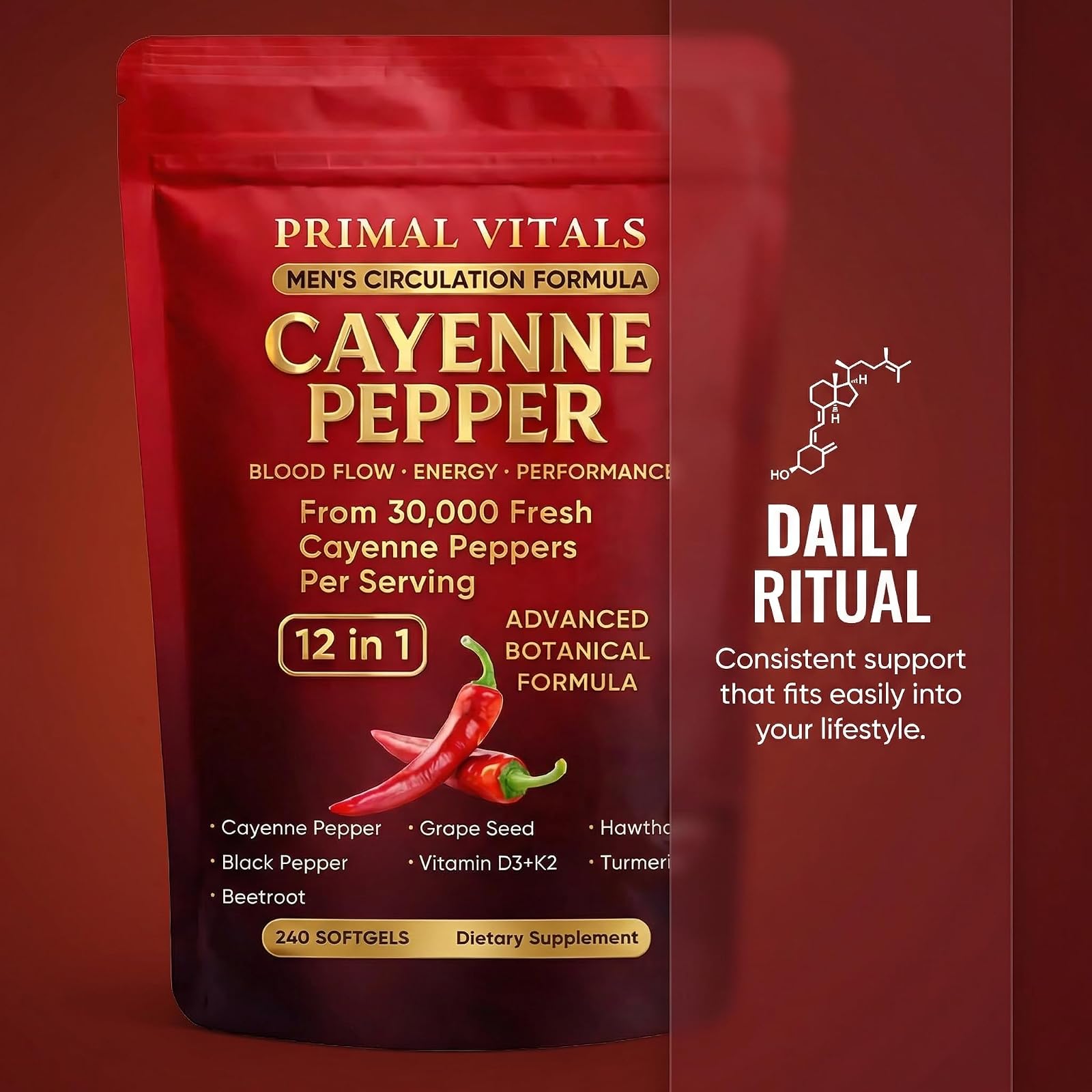 240 softgels cayenne pepper extract