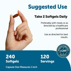 240 softgels of iron support