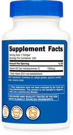 240 softgels of vitamin K2 MK-7