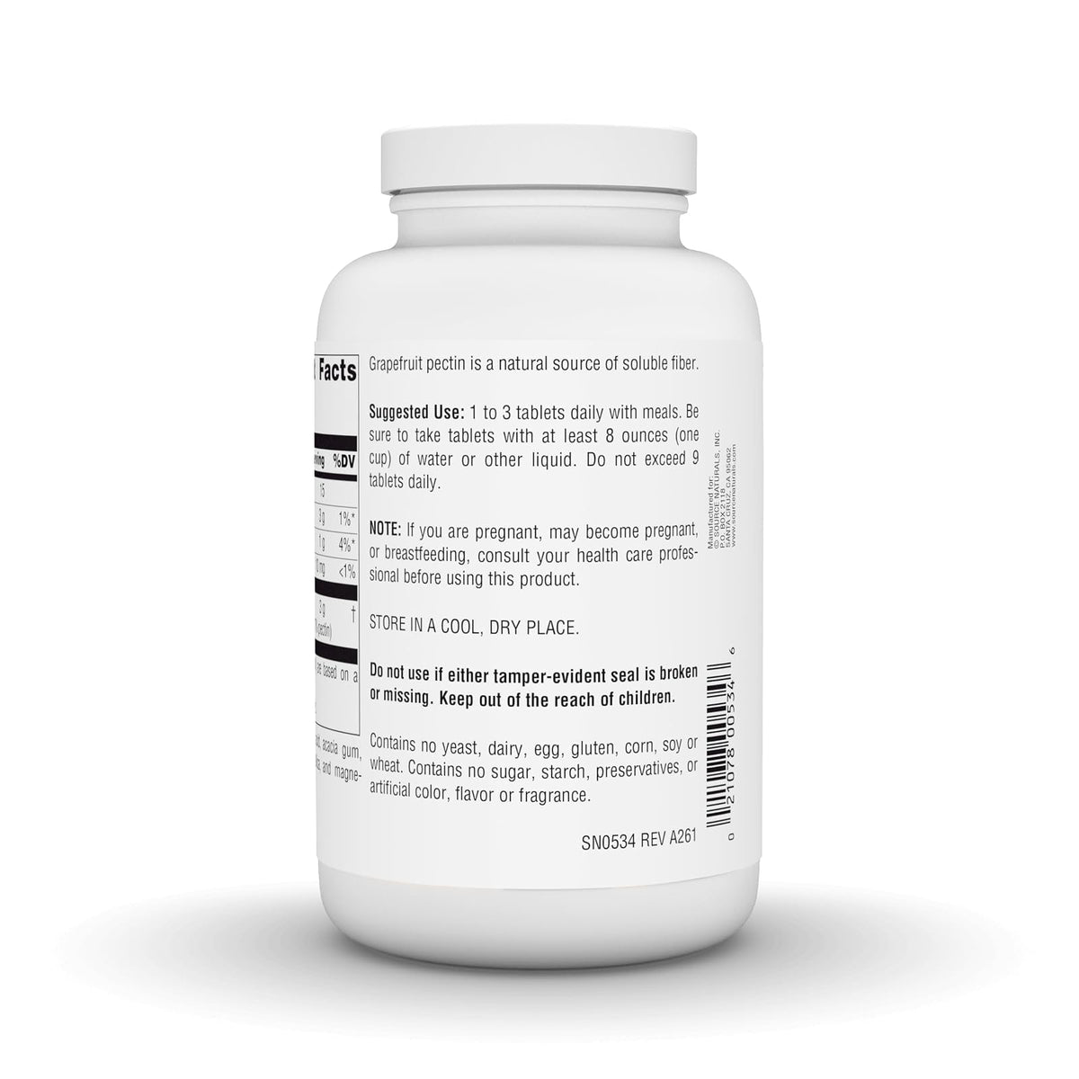 240 tablets for daily fiber intake