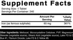 240 tablets for daily iron intake