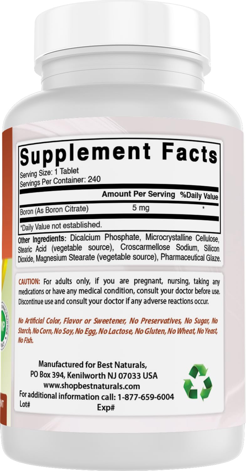 240 tablets of essential Boron