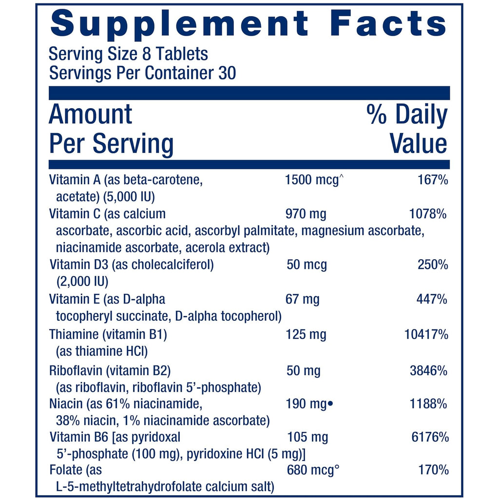 240 tablets of essential nutrients