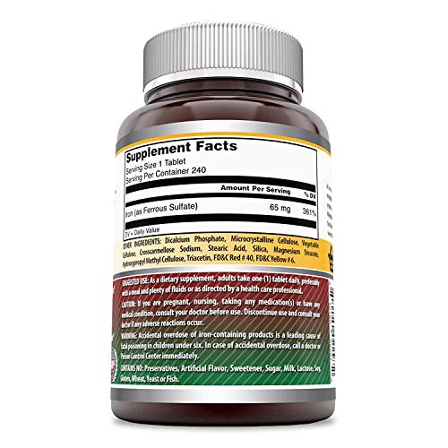 240 tablets of iron for energy