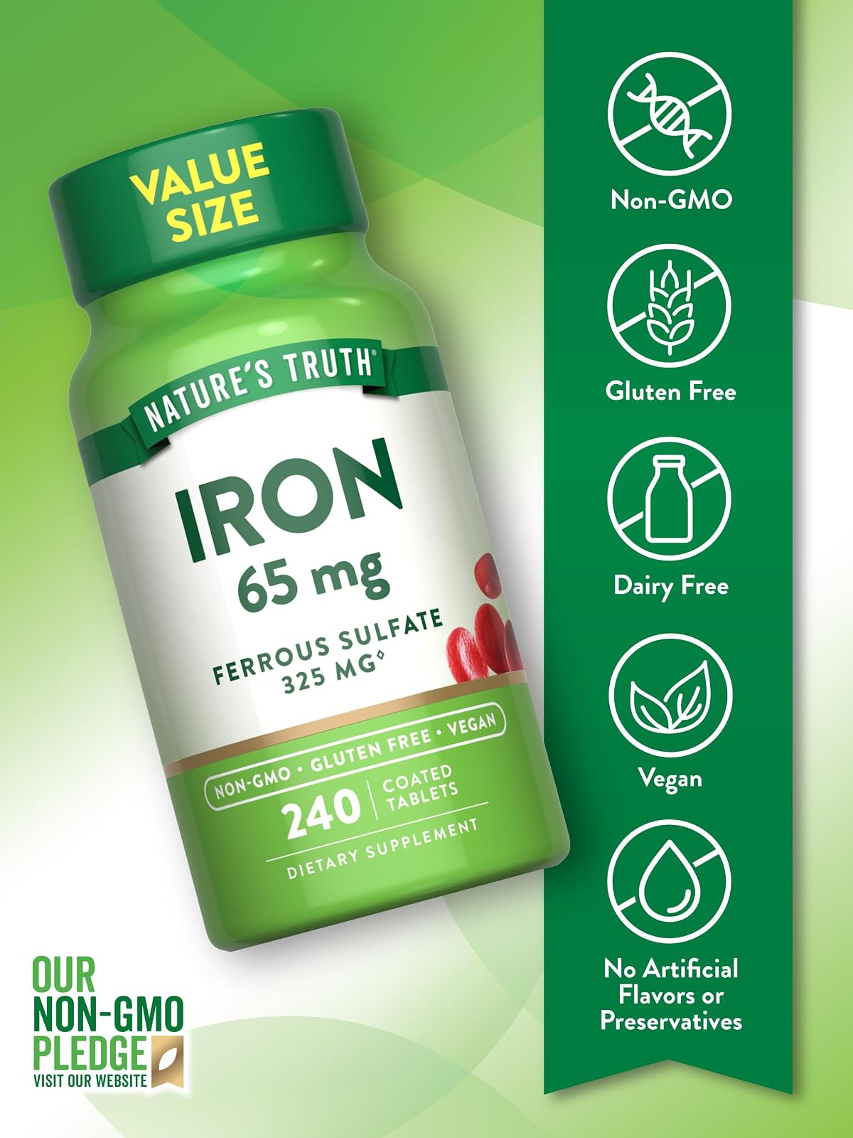240 tablets of iron for energy