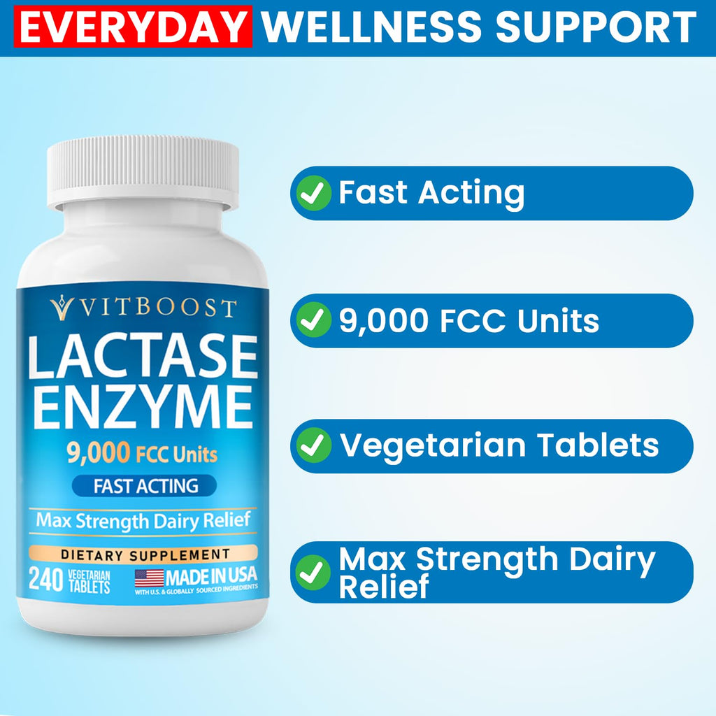 240 tablets of lactase enzymes