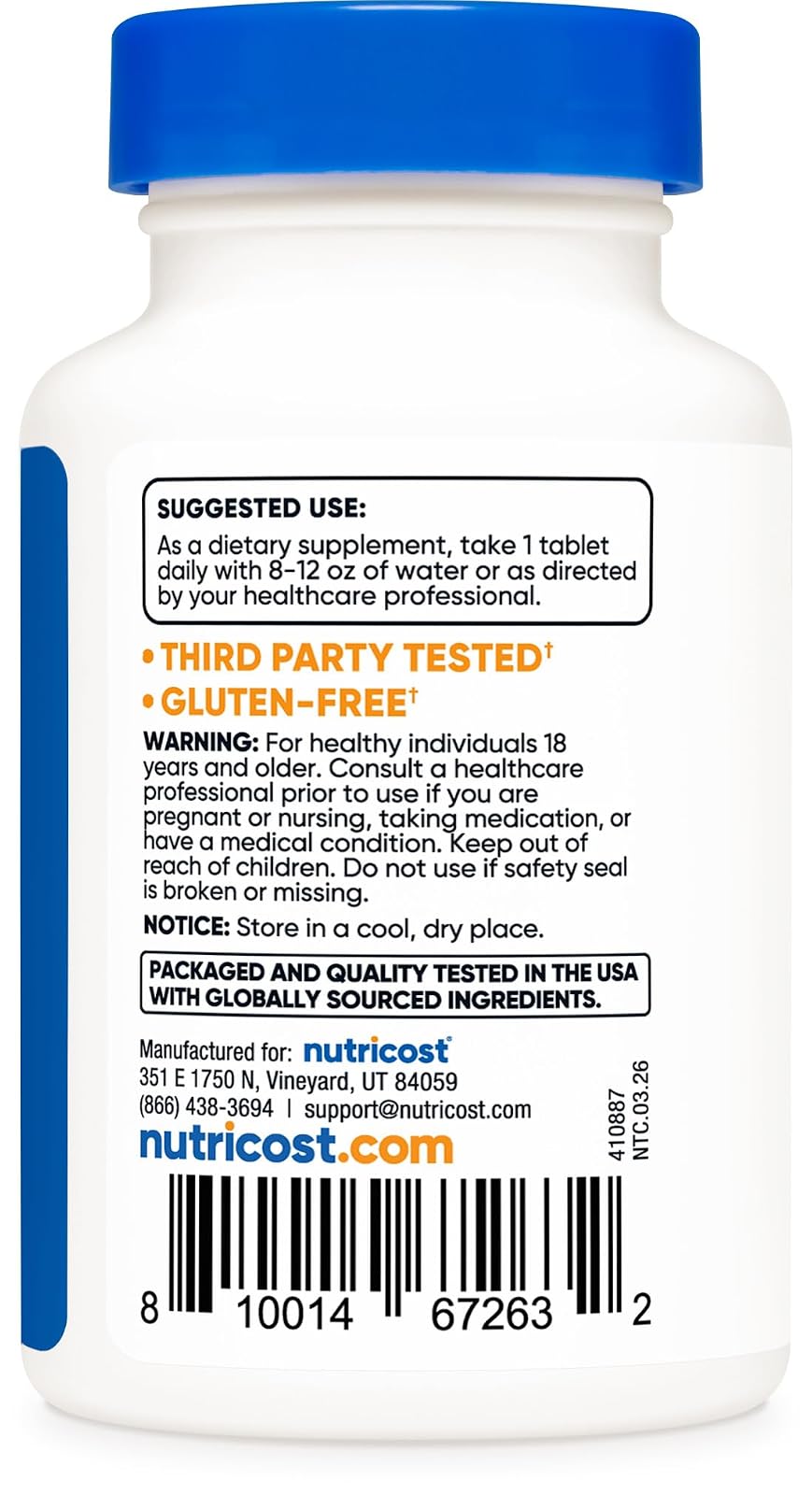 240 tablets of Nutricost iodine