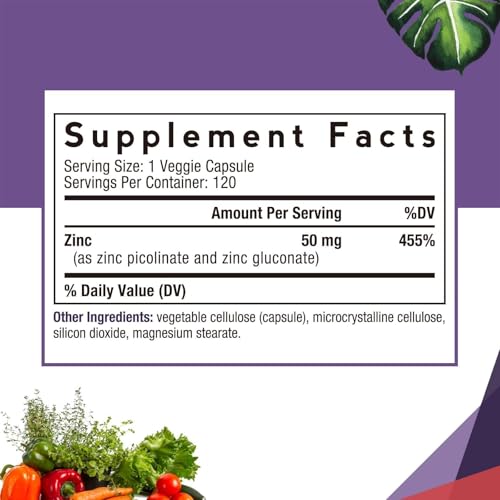 240 veggie capsules of zinc