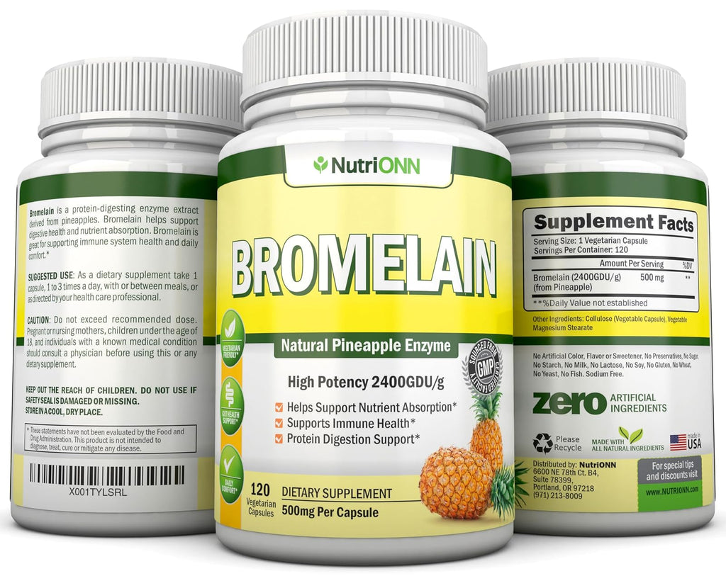 2400 GDU bromelain for enhanced absorption